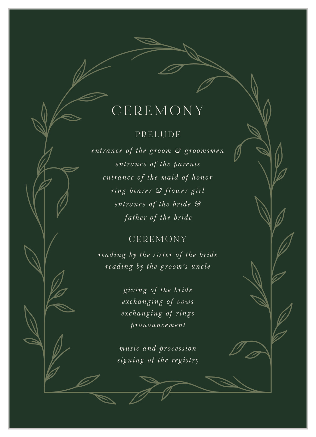 Forest Woods Wedding Arch Invitations by Basic Invite