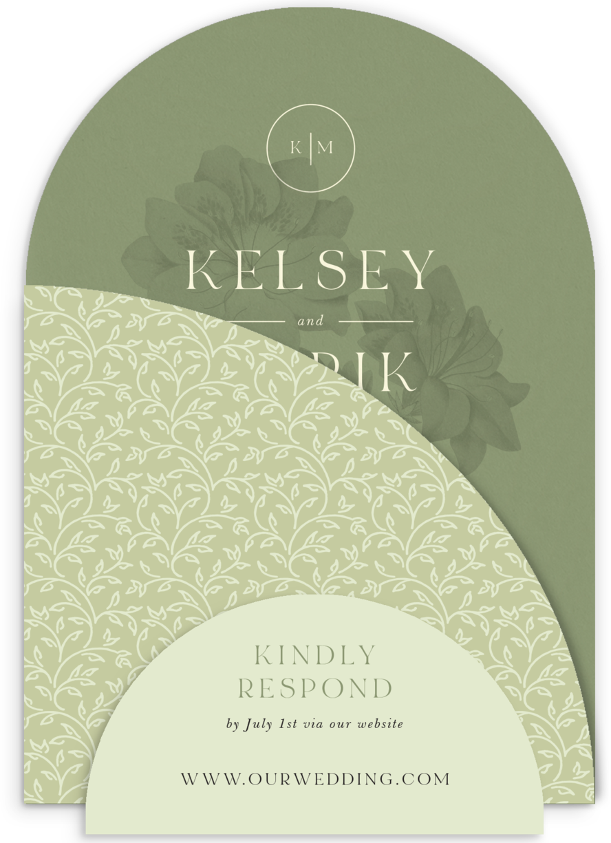 Stacked Arch Wedding Invitations