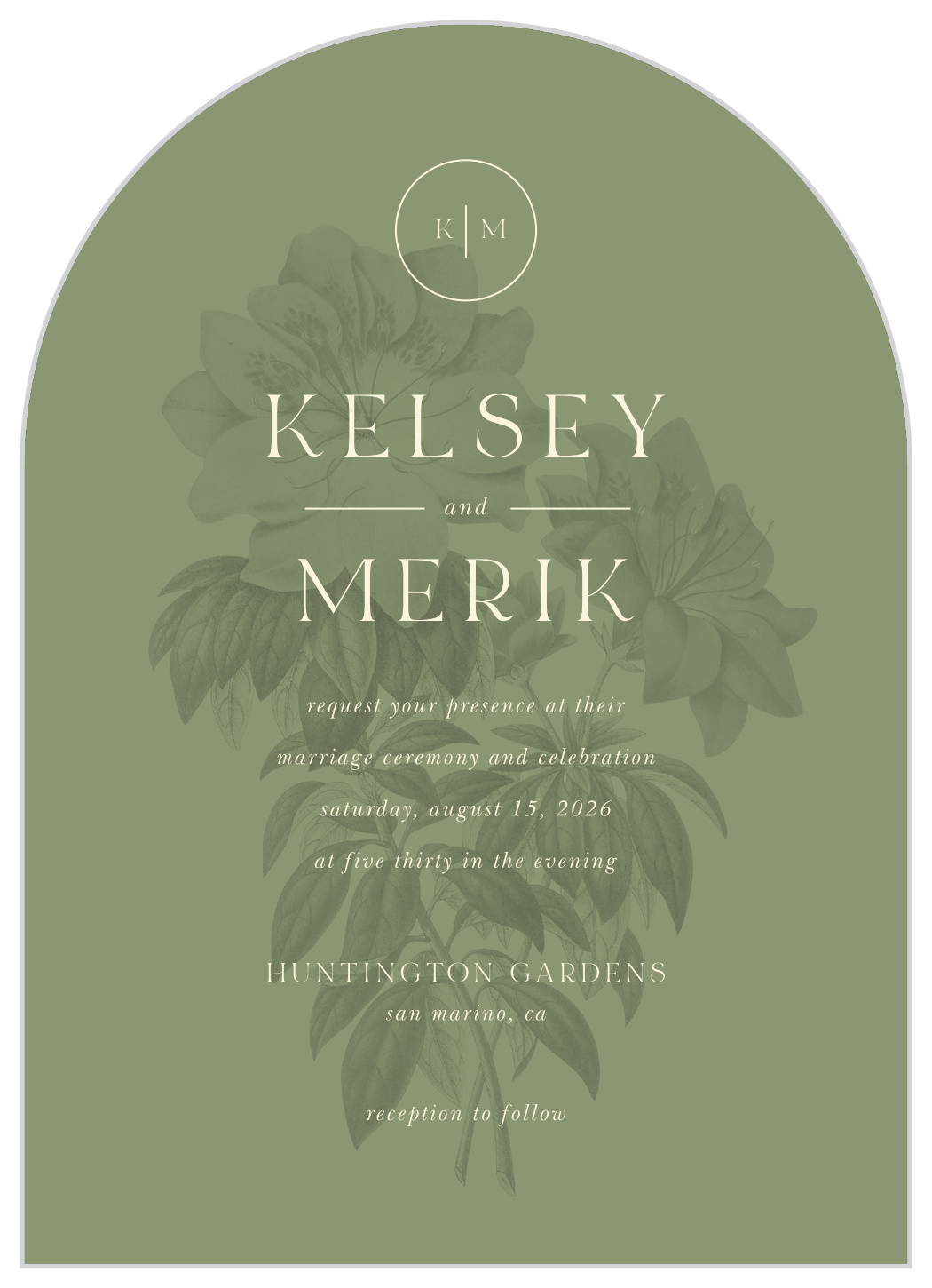 Botanique Elegance Wedding Arch Invitations by Basic Invite