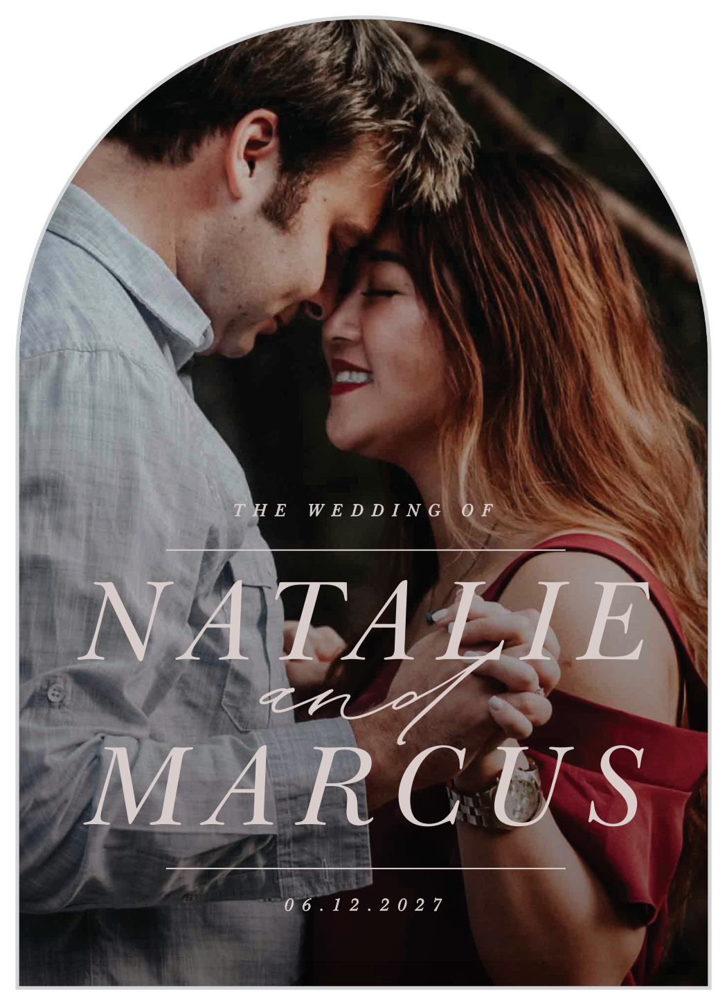 Color Blocks Wedding Arch Invitations by Basic Invite