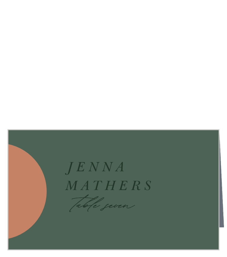 Color Blocks Wedding Arch Place Cards by Basic Invite