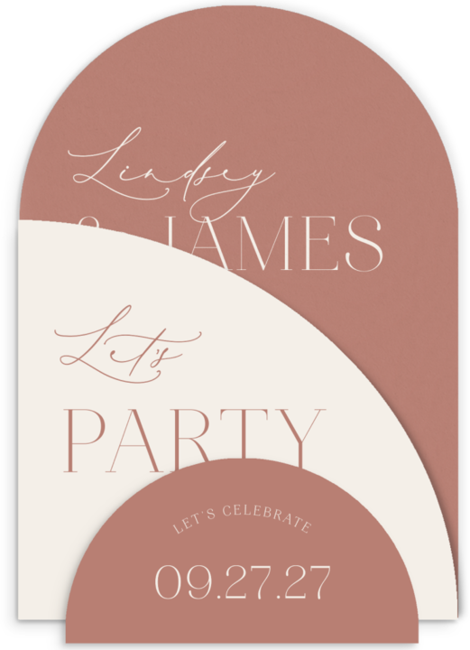 Stacked Arch Wedding Invitations