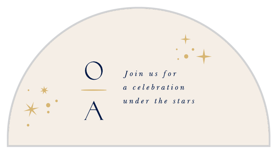 Celestial Stars Wedding Arch Accent Cards by Basic Invite