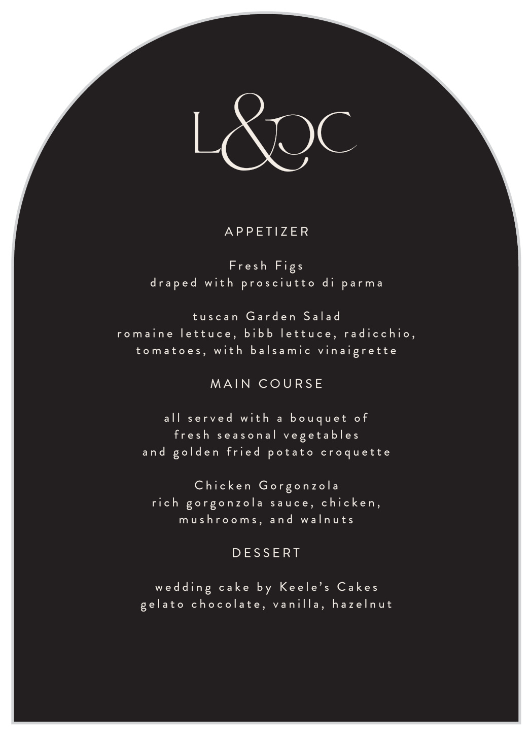 Ever & Ever Wedding Arch Menus by Basic Invite