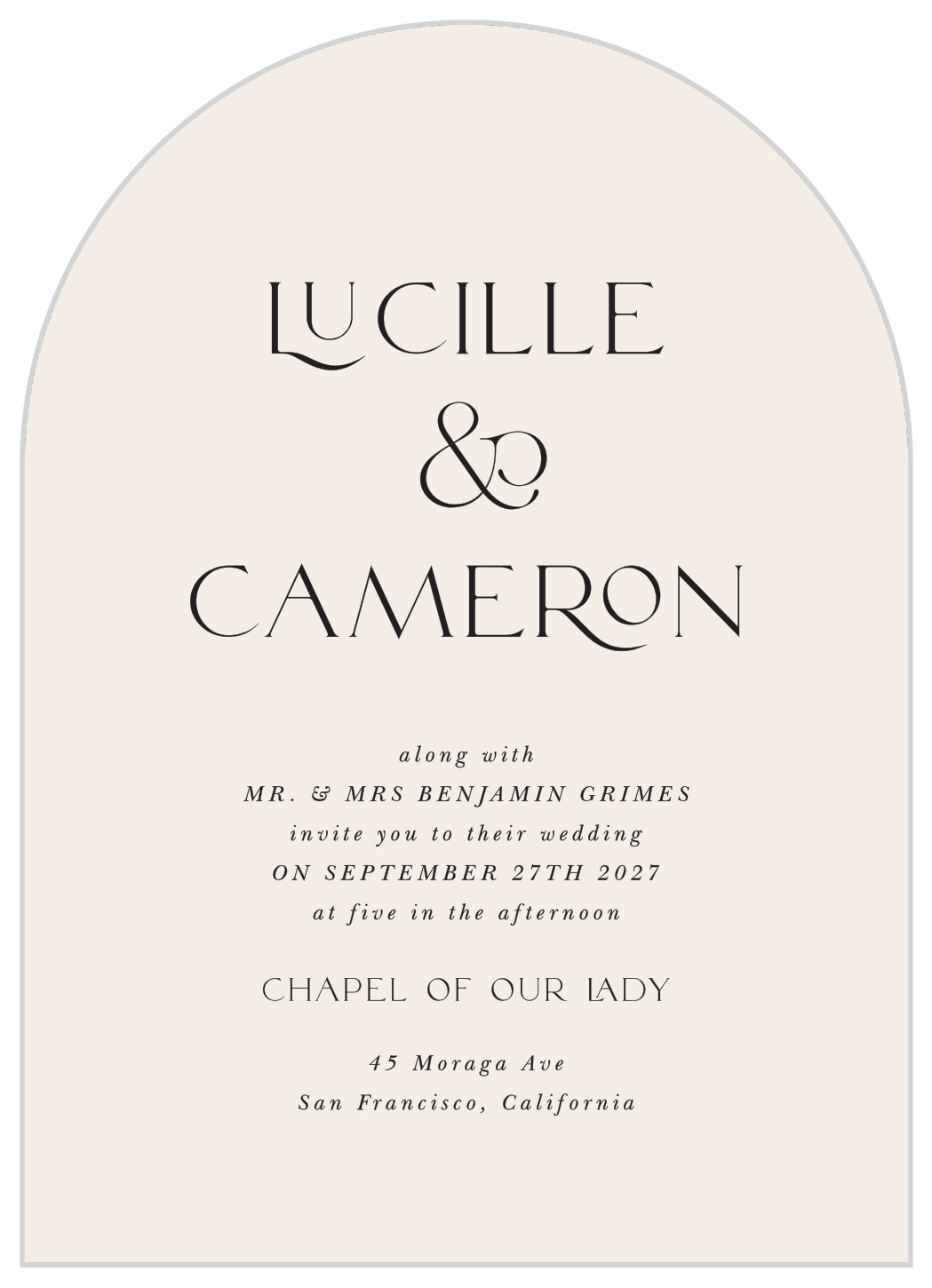 Ever & Ever Wedding Arch Invitations by Basic Invite