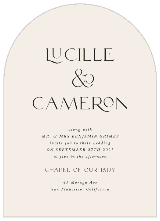 Wedding Invitations | Match Your Color & Style Free!, Size Arch