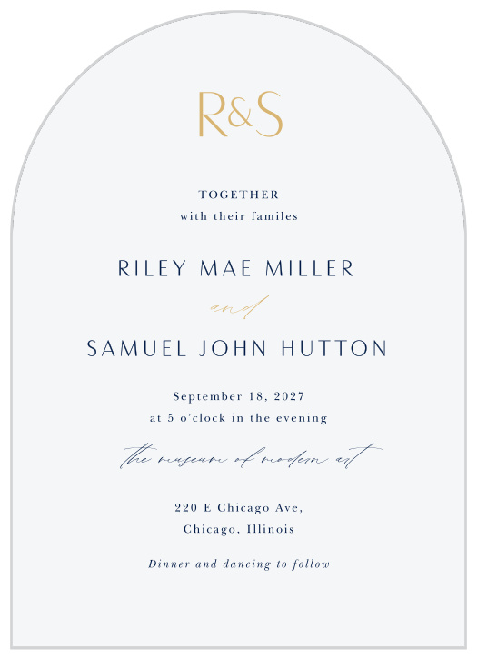 Wedding Invitations | Match Your Color & Style Free!, Size Arch