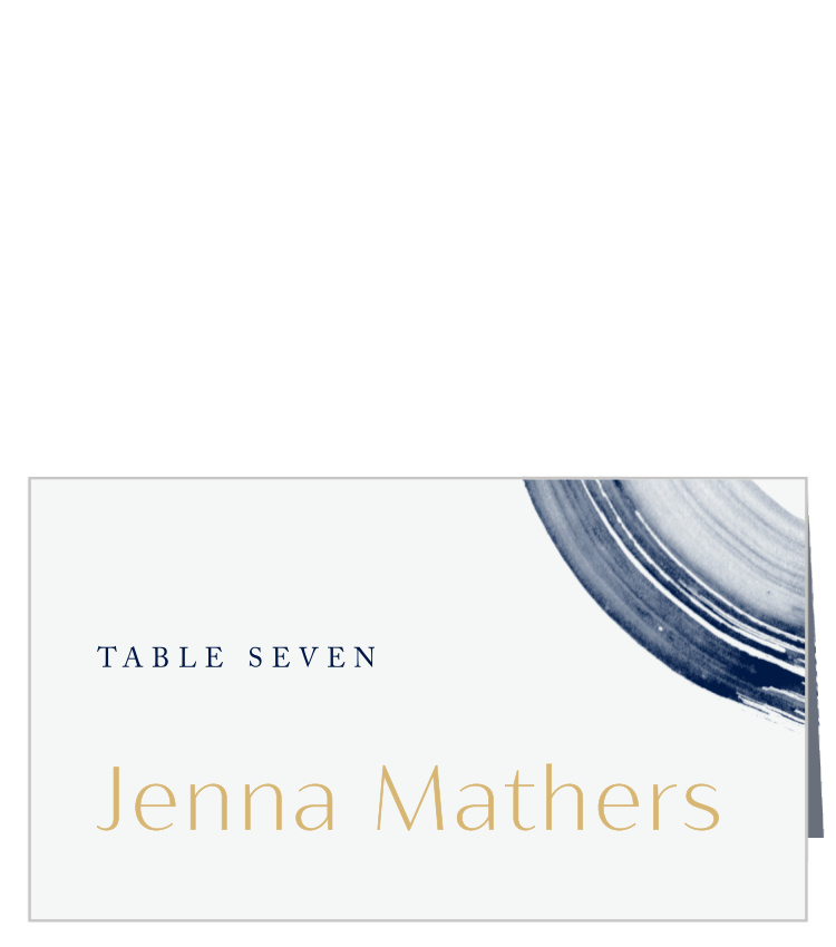 Arched Brushstrokes Wedding Arch Place Cards by Basic Invite