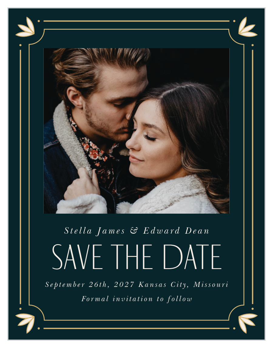 Deco Poppies Wedding Arch Save the Date Magnets by Basic Invite