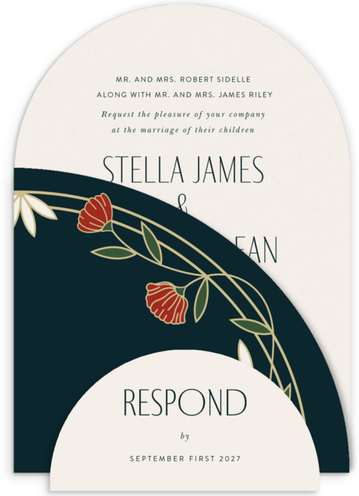 Stacked Arch Wedding Invitations