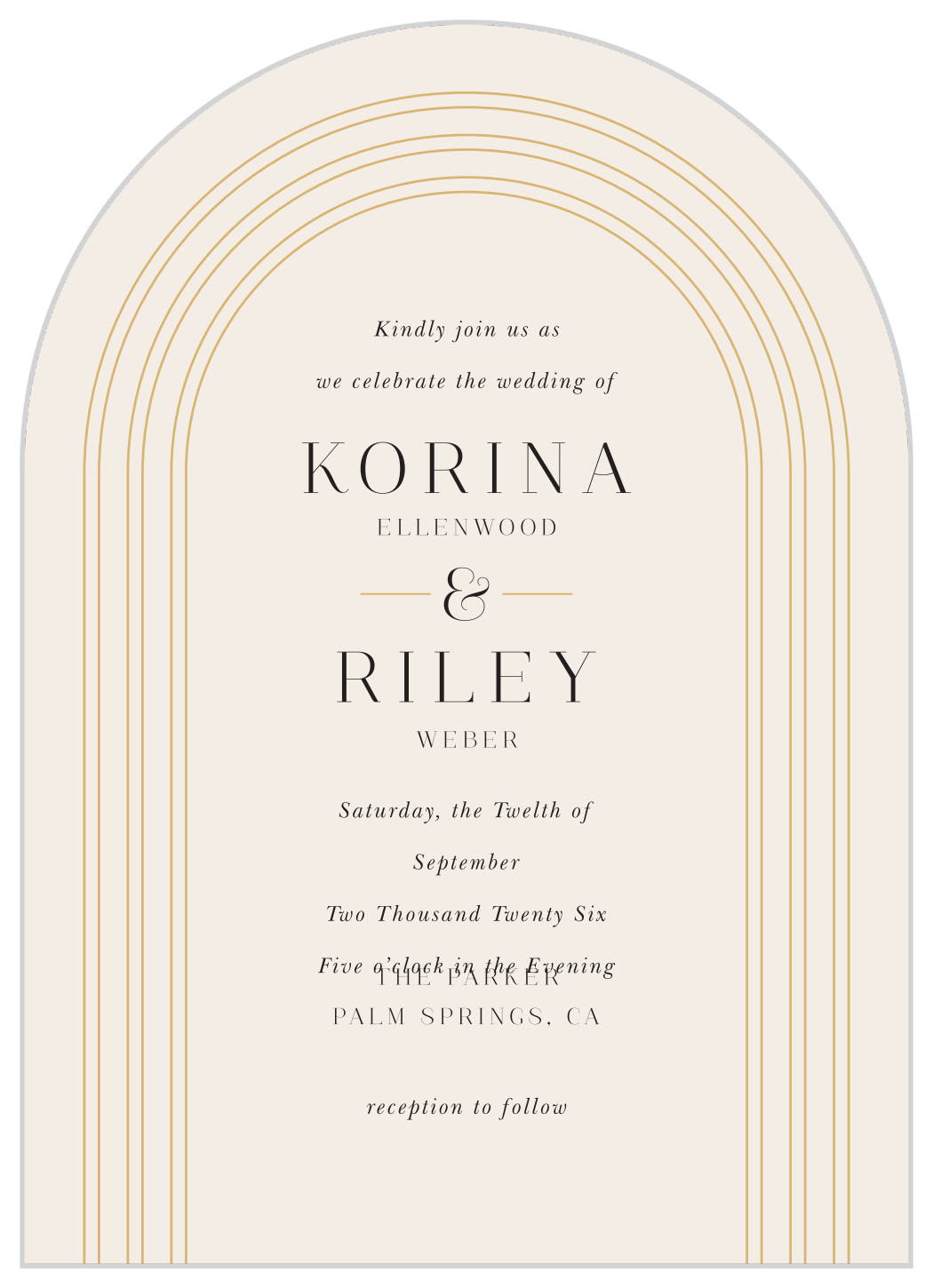 Love Arch Wedding Arch Invitations by Basic Invite