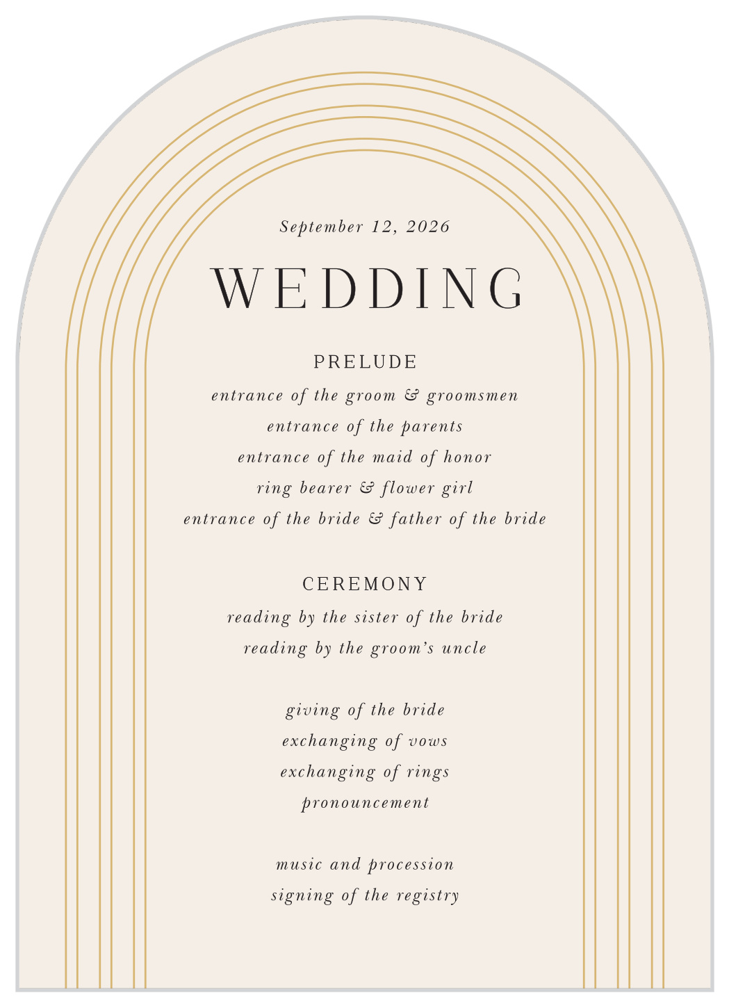 Love Arch Wedding Arch Invitations by Basic Invite