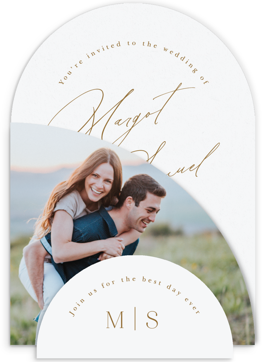 Stacked Arch Wedding Invitations