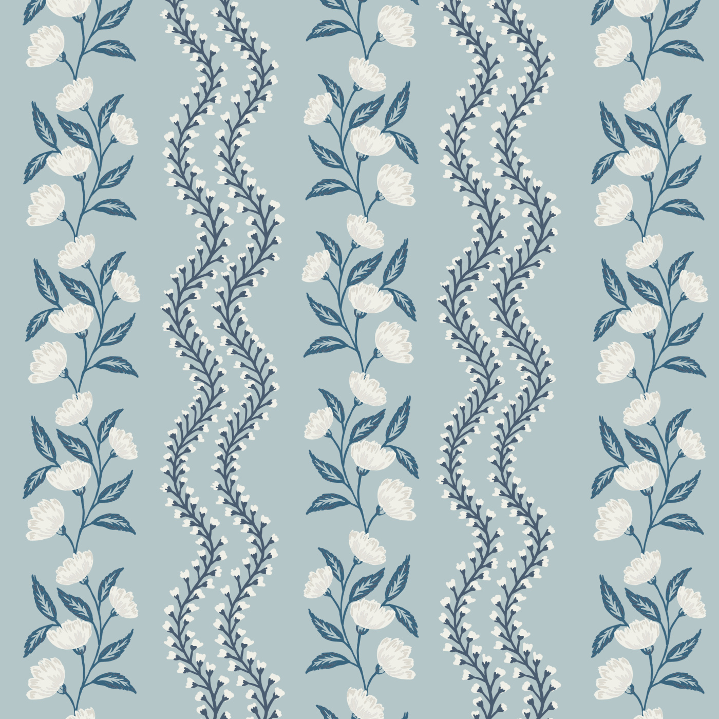 Wavy Flower Garden Peel And Stick Removable Wallpaper | Love vs. Design