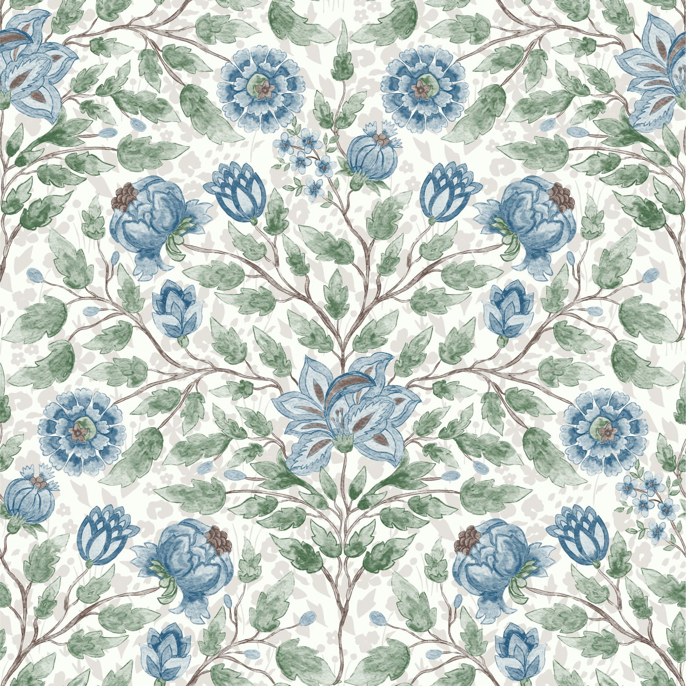 Tranquil Garden Peel And Stick Removable Wallpaper | Love vs. Design