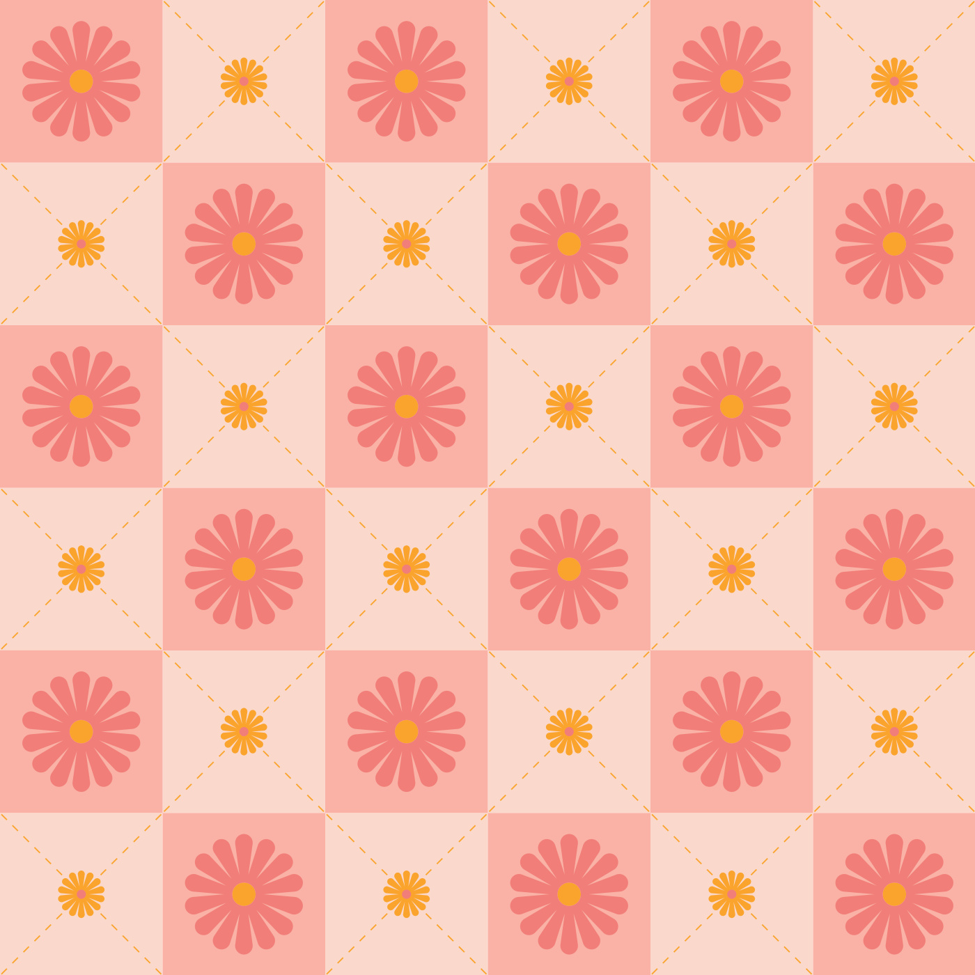 Checker Flower Peel And Stick Removable Wallpaper | Love vs. Design
