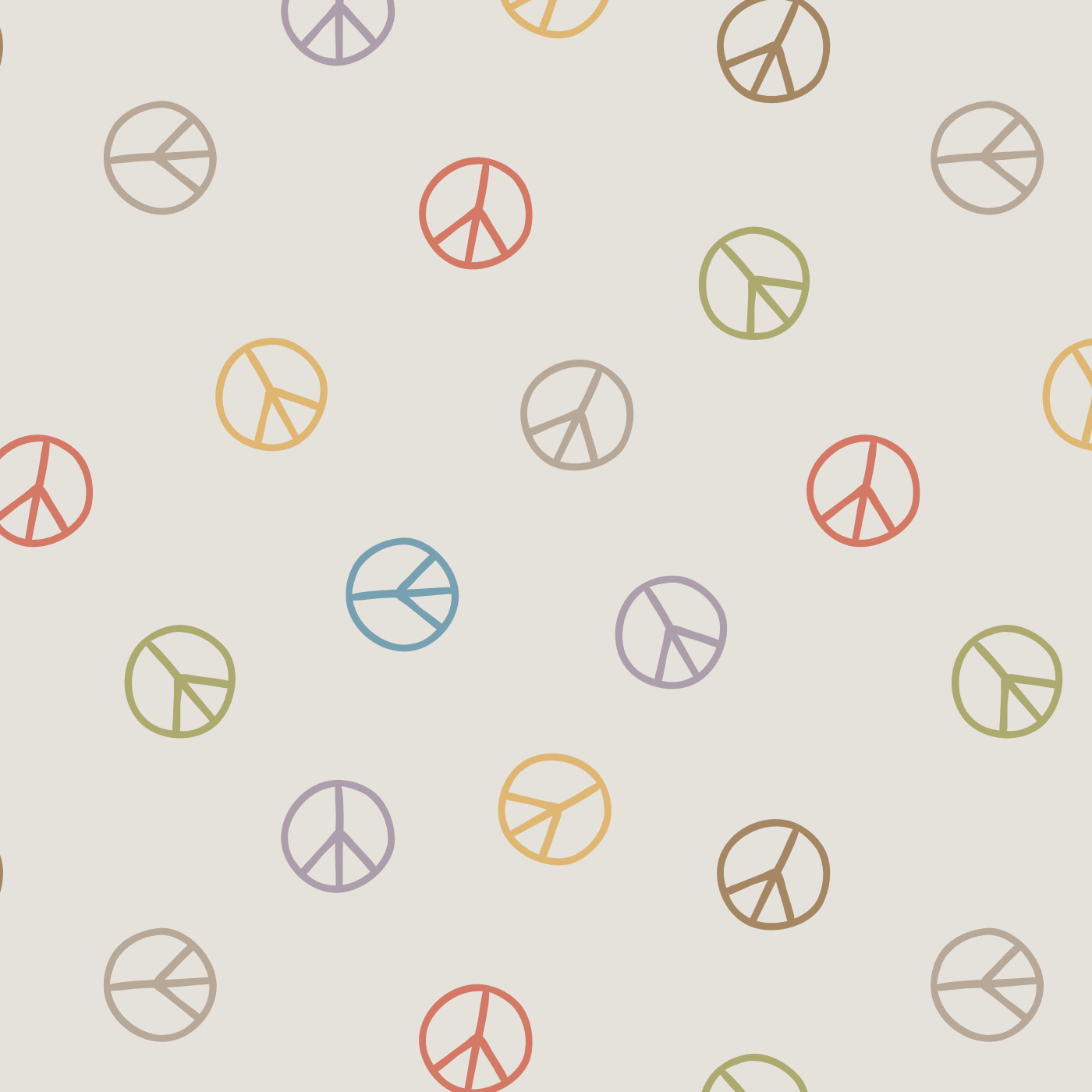 Peace Signs Peel And Stick Removable Wallpaper | Love vs. Design