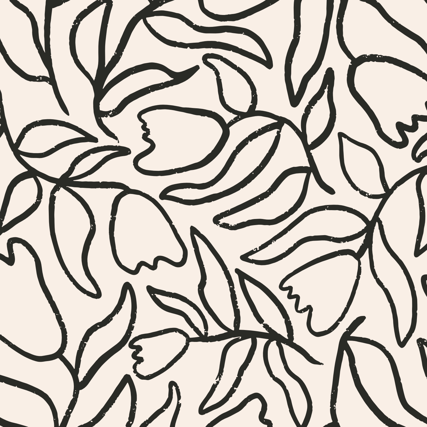 Wiggly Floral Peel And Stick Removable Wallpaper | Love vs. Design