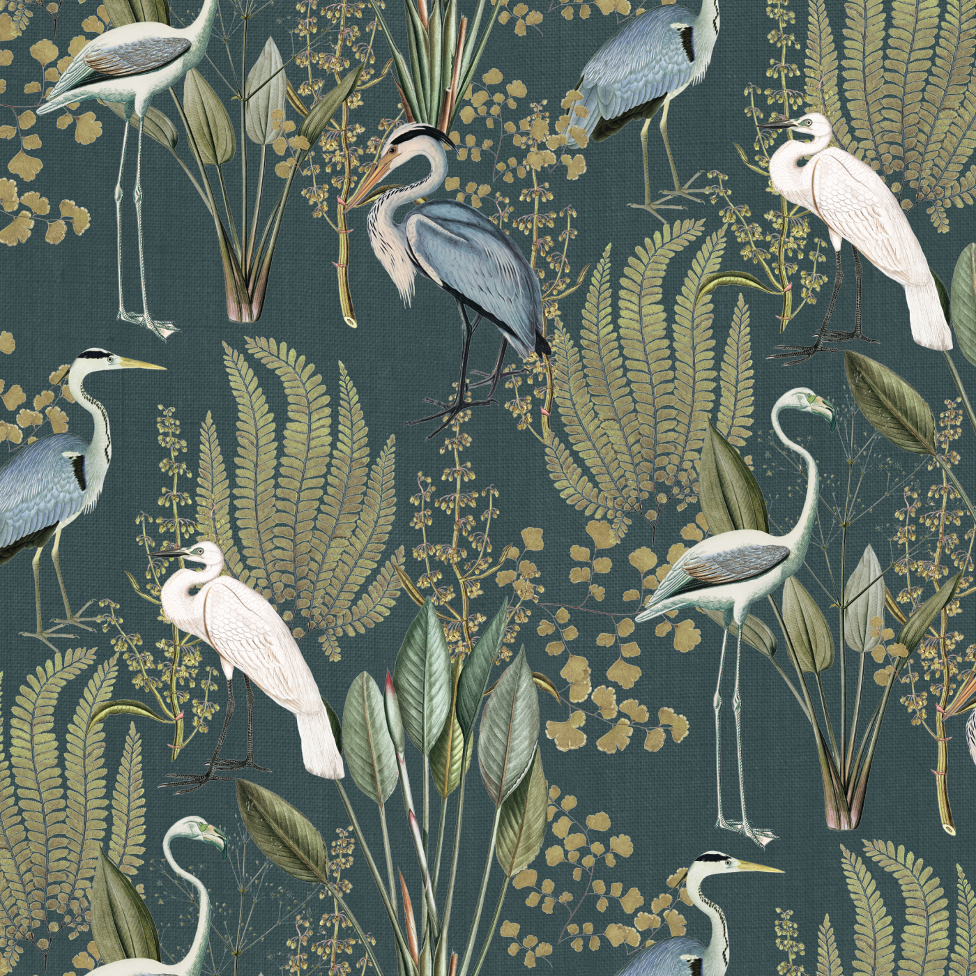 Herons in the Lake Peel And Stick Removable Wallpaper | Love vs. Design