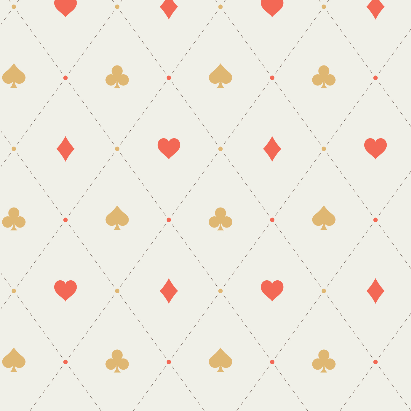 Poker Suits Peel And Stick Removable Wallpaper | Love vs. Design