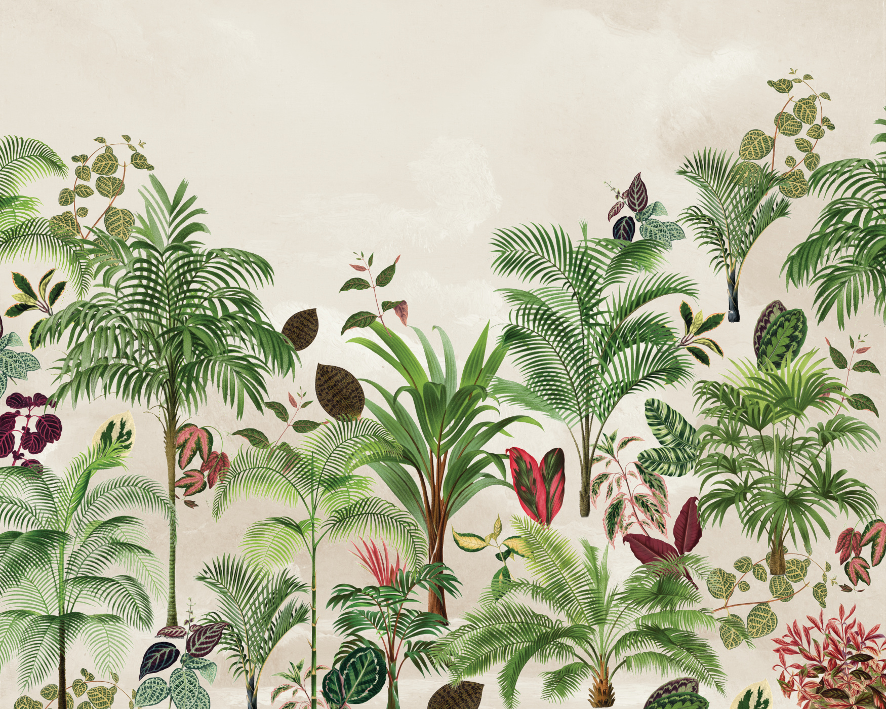 Tropical Plants Peel & Stick Mural by Love vs. Design