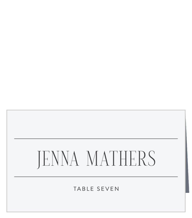 Minimal Typography Place Cards by Basic Invite