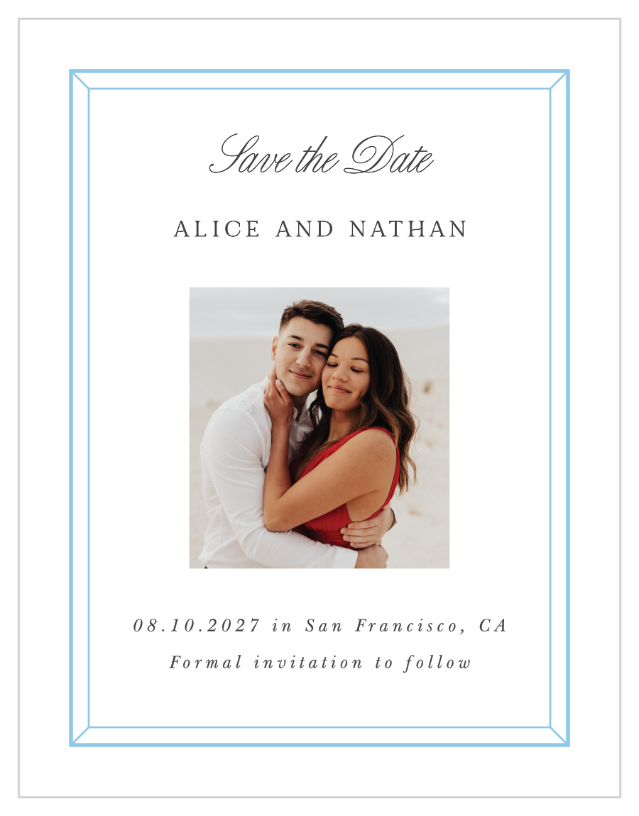 Soft Bevel Save the Date Magnets by Basic Invite