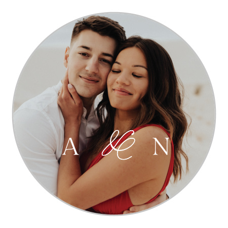 Soft Bevel Wedding Stickers by Basic Invite