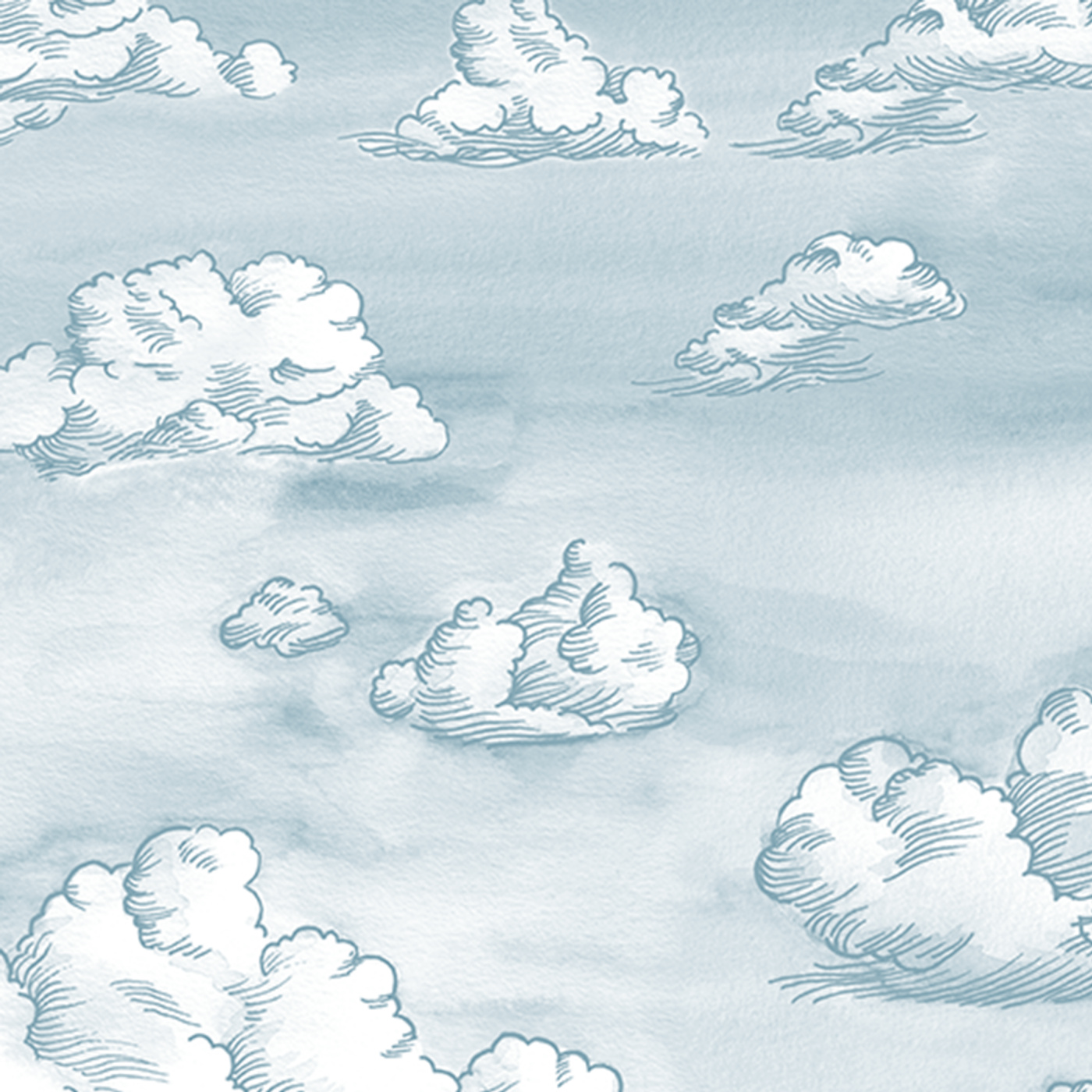 Endless Clouds Peel and Stick Removable Wallpaper | Love vs. Design