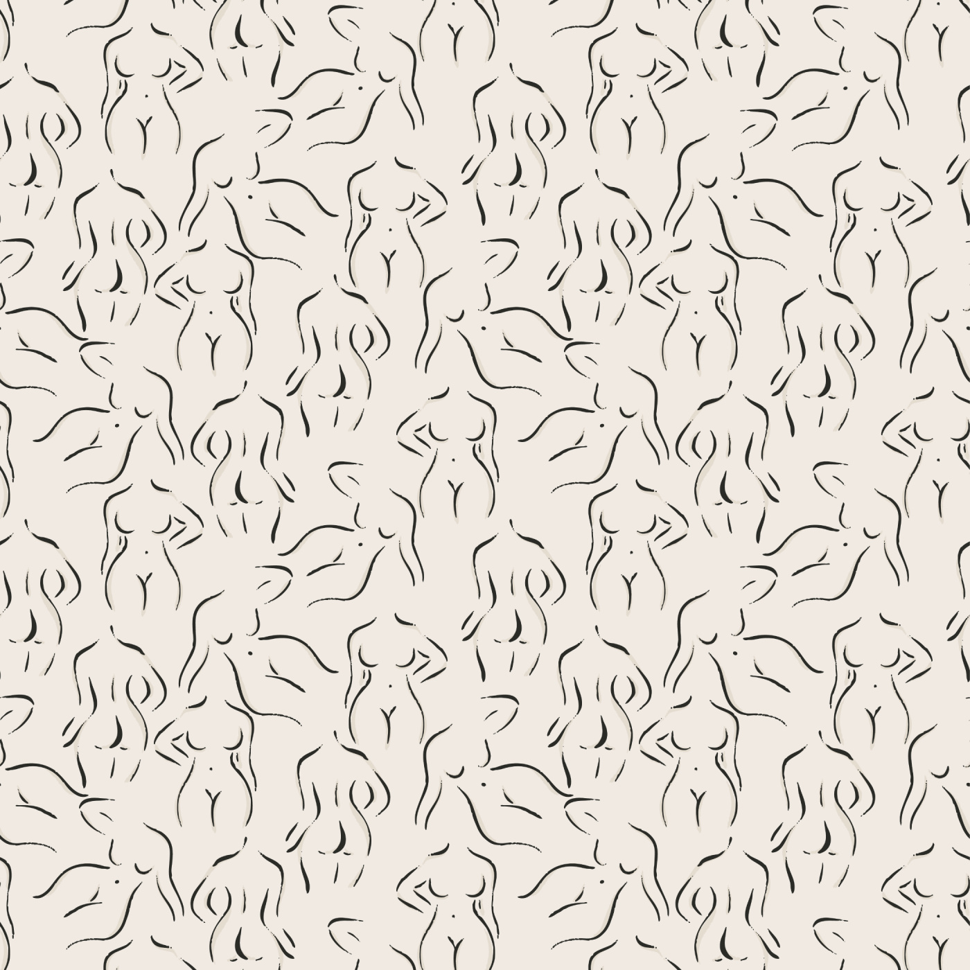 Female Bodies Peel and Stick Removable Wallpaper | Love vs. Design
