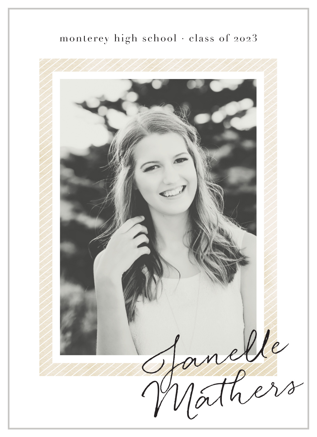 Striped Success Graduation Announcements by BasicInvite.com