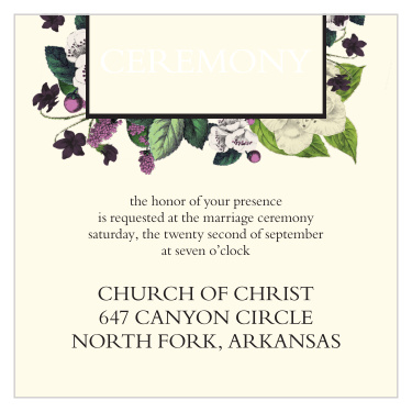 Vintage Botanical Direction Cards by Basic Invite