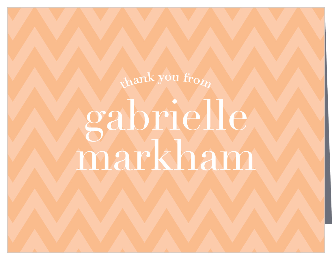 Chevron Ribbon Graduation Thank You Cards by Basic Invite