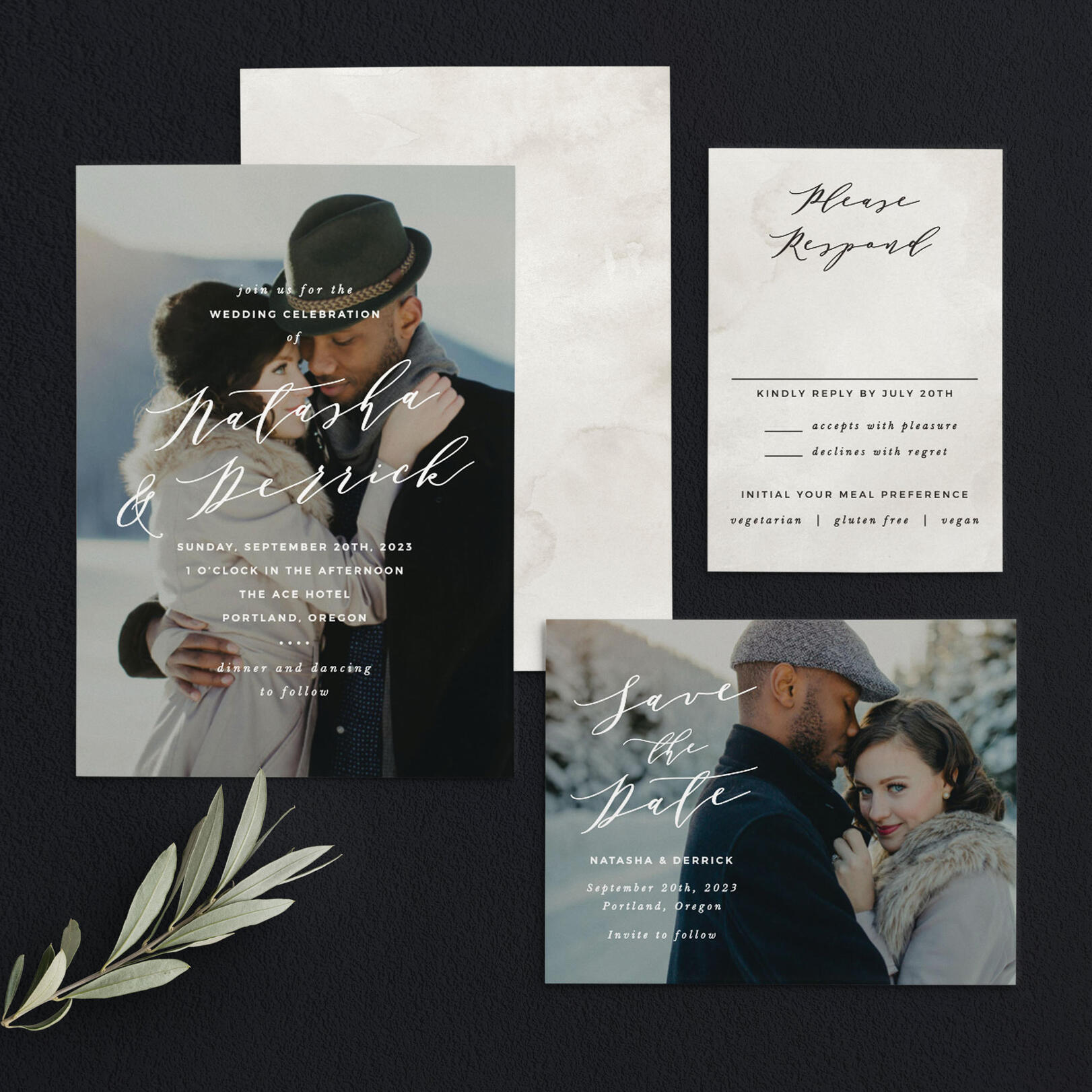 Passionate Forever Response Cards by Basic Invite