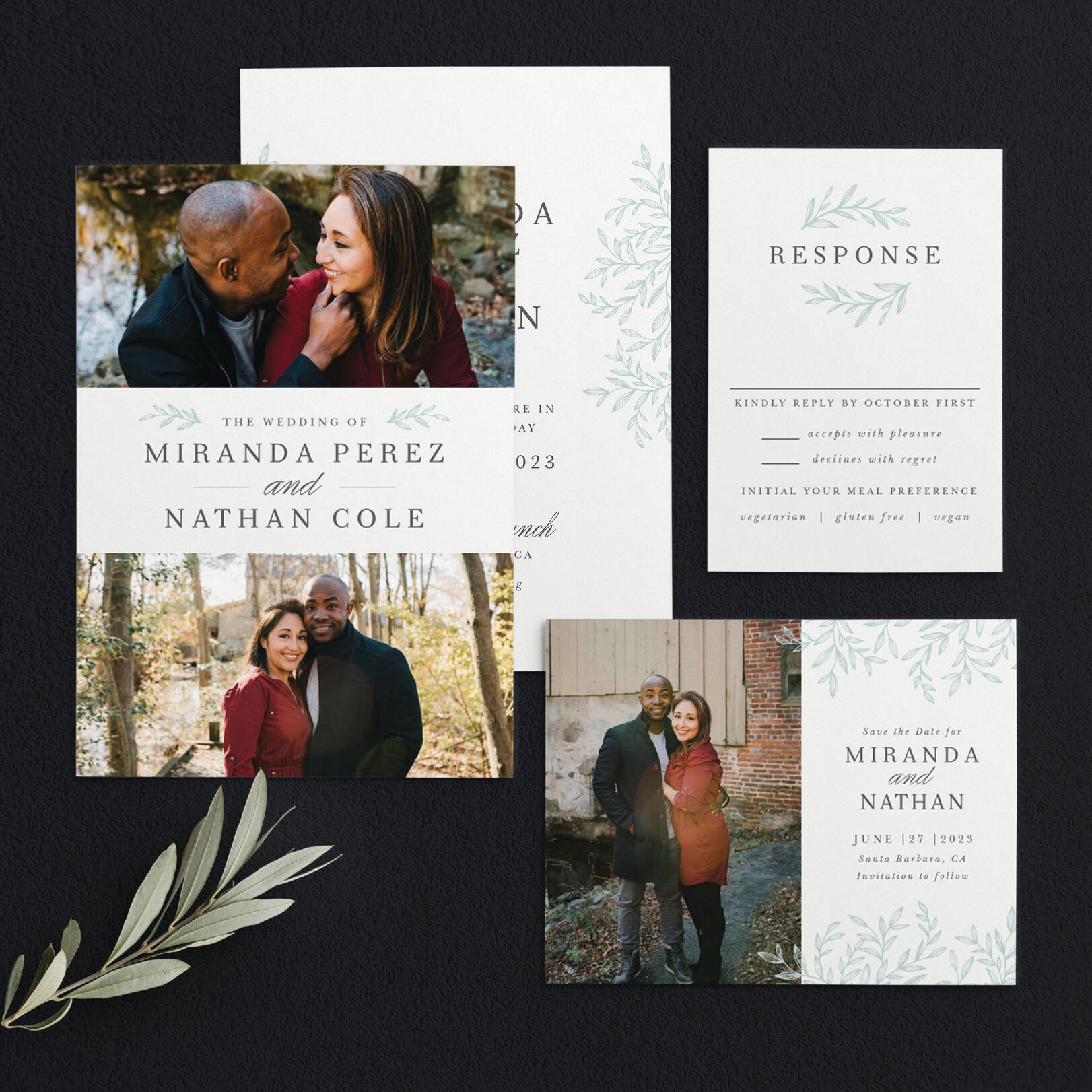 Photo Split Response Cards by Basic Invite