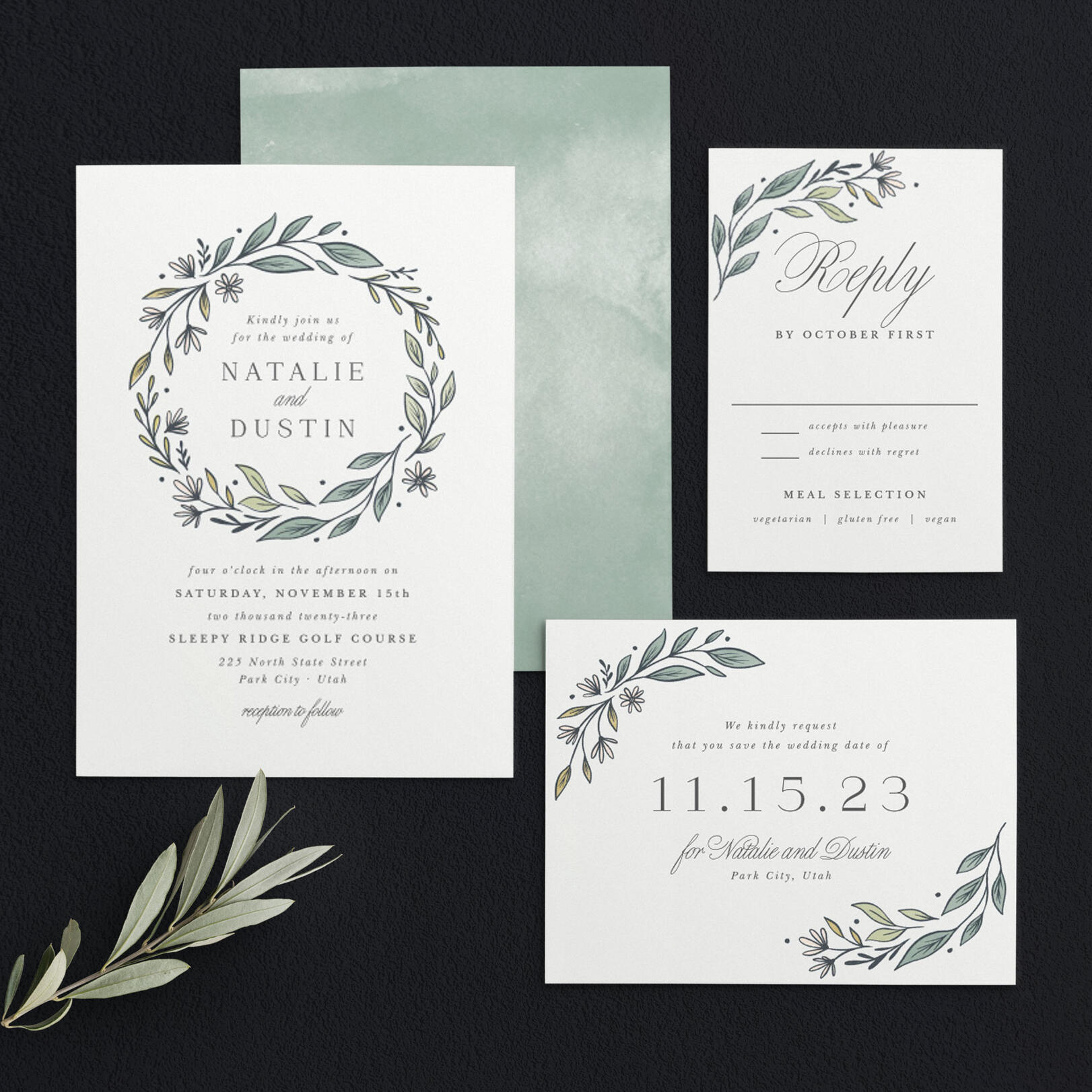 Classic Gerber Daisy Response Cards by Basic Invite