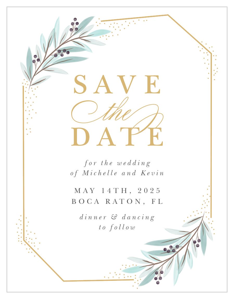 Geometric Union Save the Date Cards by Basic Invite