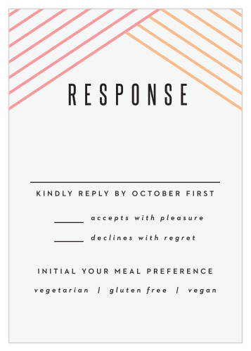 Pattern Stripes Response Cards by Basic Invite