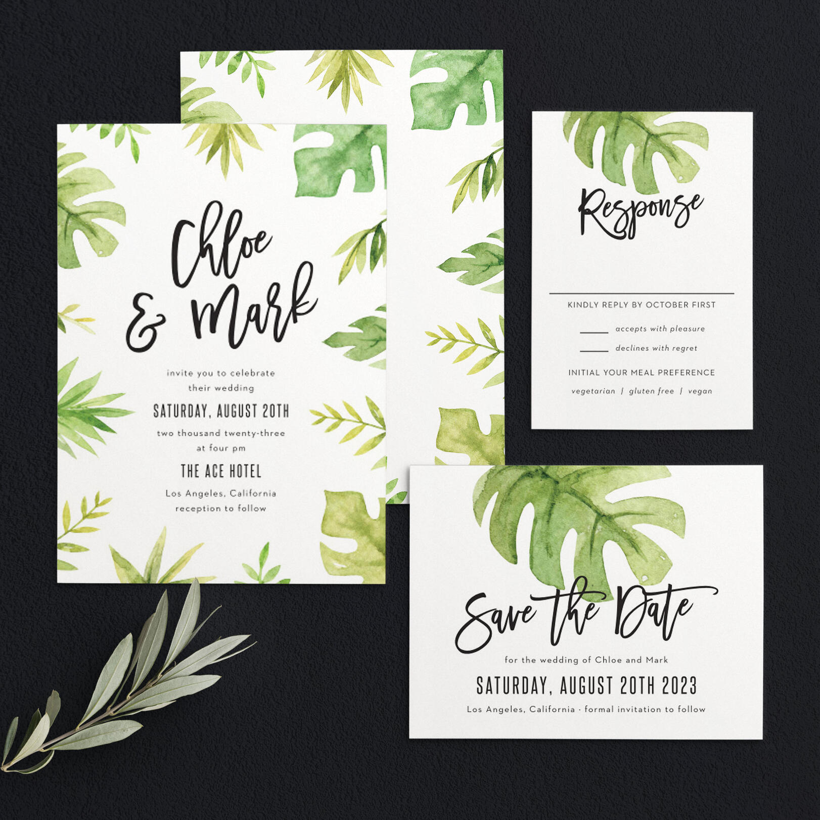 Fun Foliage Save the Date Magnets by Basic Invite