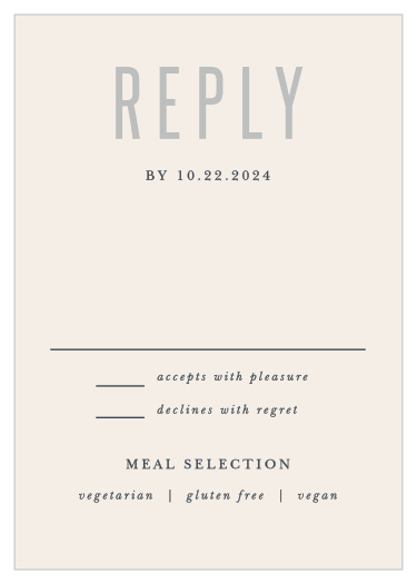 Traditionally Formal Accommodation Cards by Basic Invite