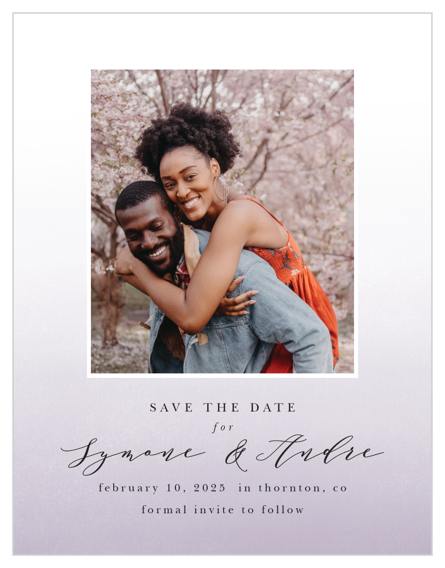 Awesome Ombre Save the Date Cards by Basic Invite