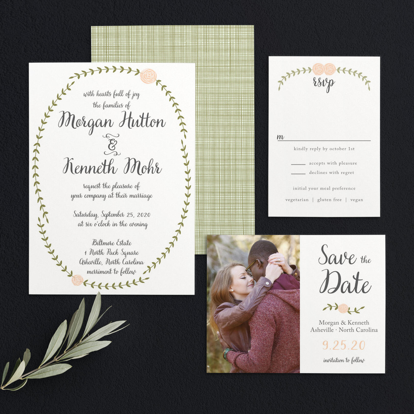 Rustic Nature Save the Date Cards by Basic Invite