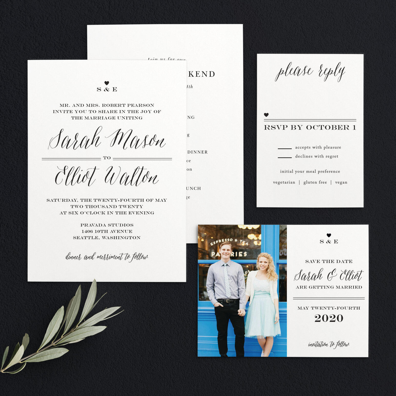 Rustic Chic Save the Date Cards by Basic Invite