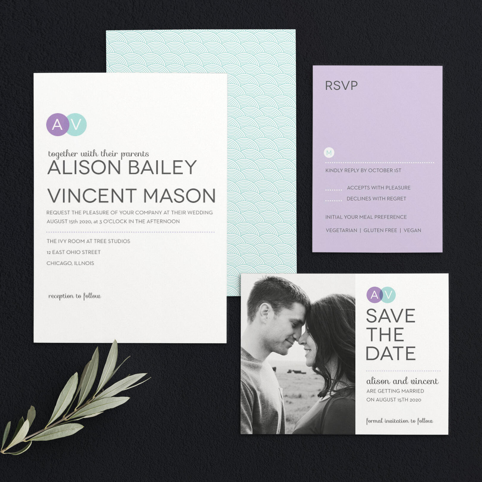 Union Bliss Wedding Invitations