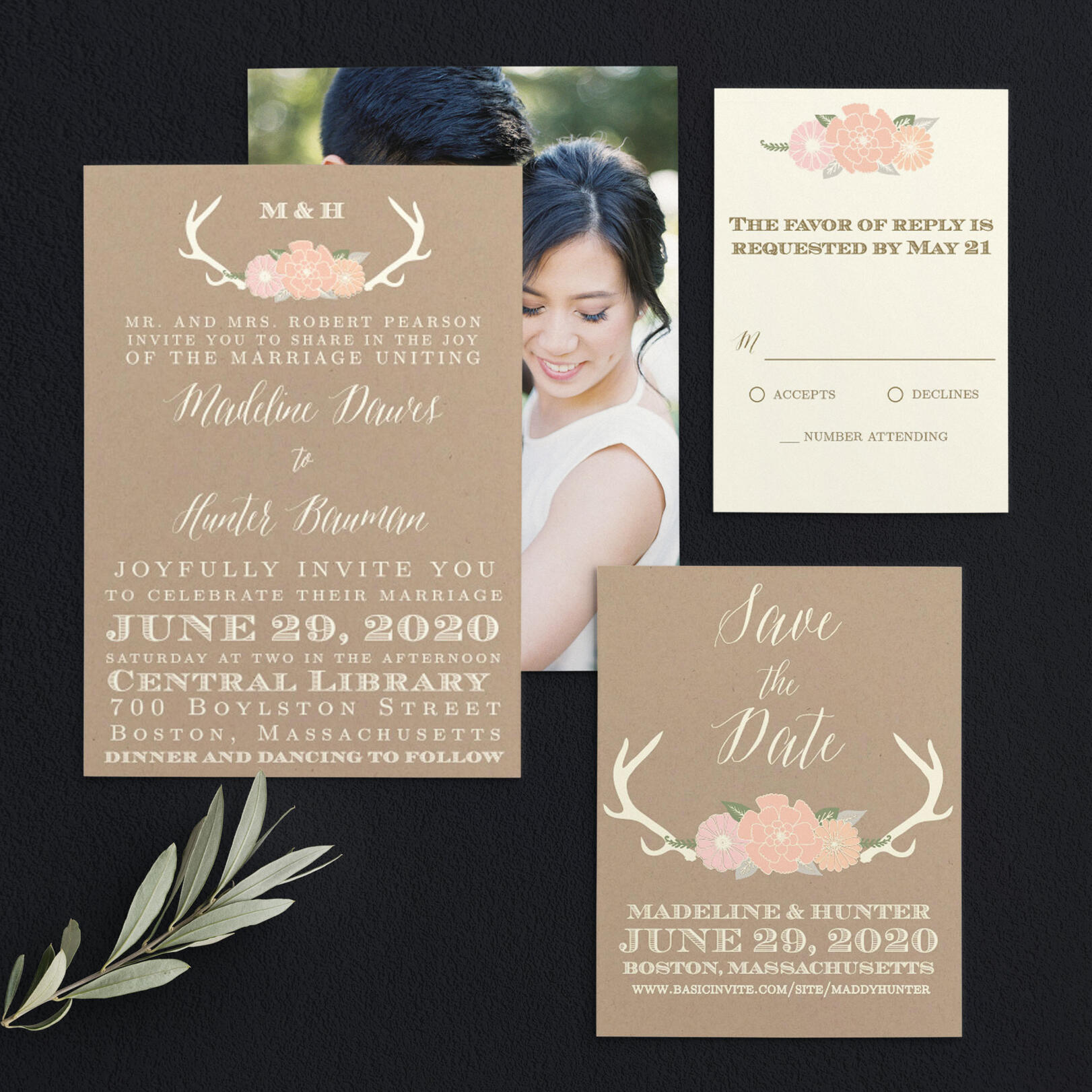 Blooming Antlers Response Cards