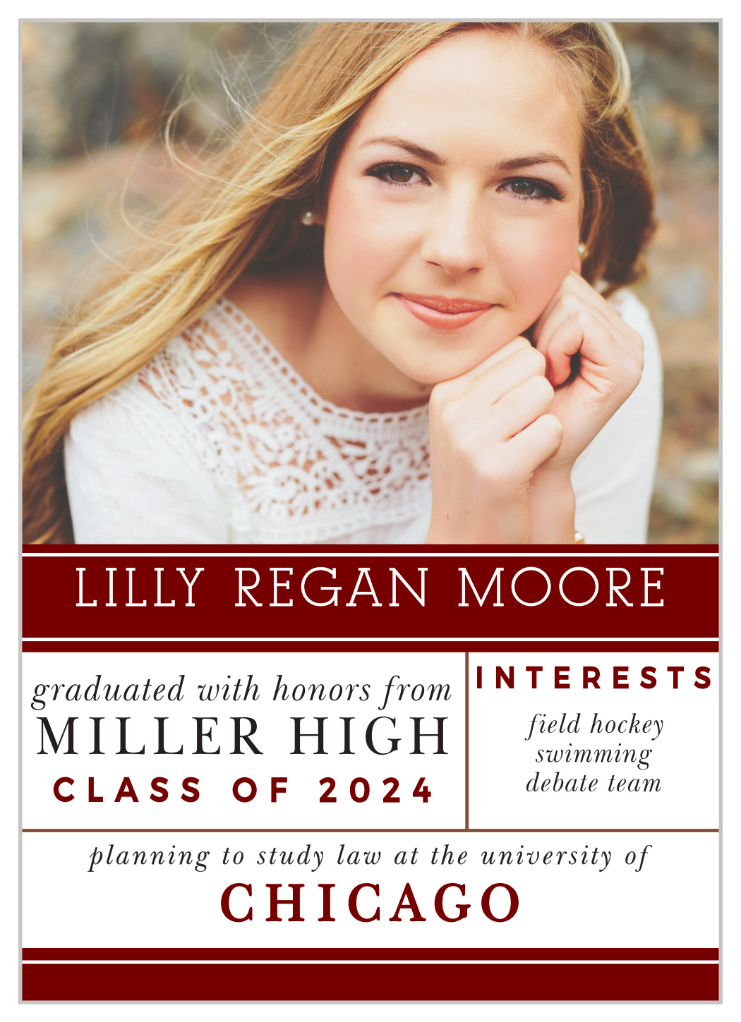 Grad Stats Graduation Announcements by BasicInvite.com