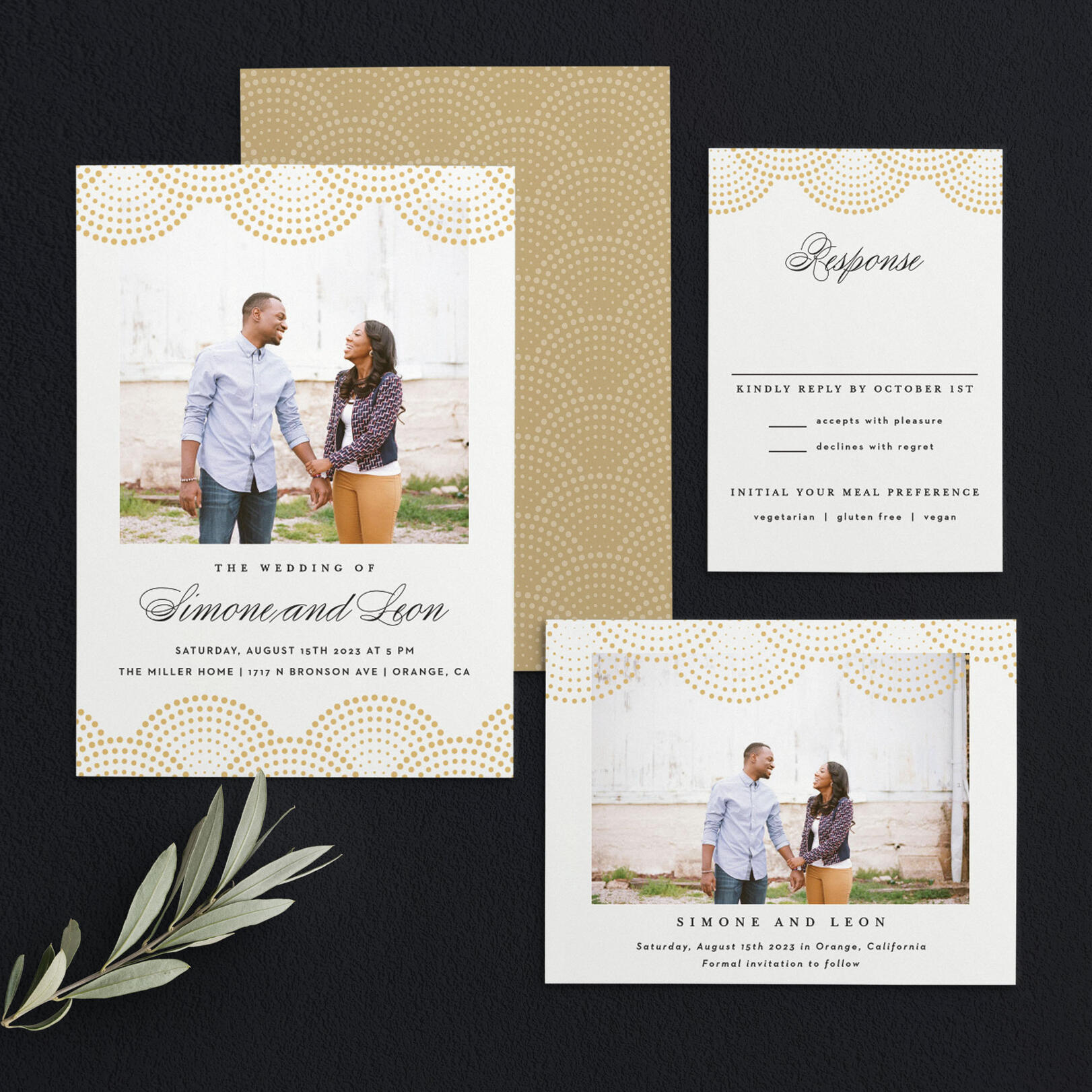 Dotted Devotion Response Cards by Basic Invite