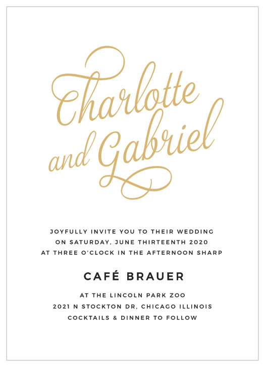 Script Emblem Save-the-Date Cards