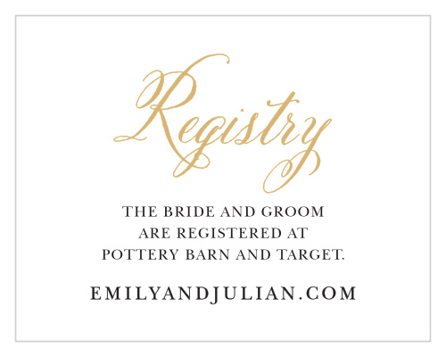 Romantic Calligraphy Ceremony Cards