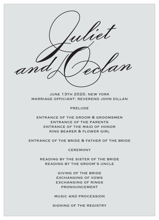 Classic Script Wedding Invitations